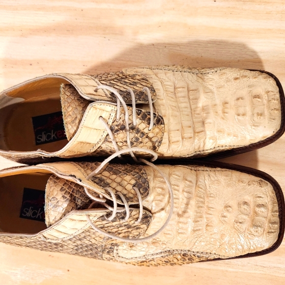 Shoes | Cream And Brown Mens Exotic Shoes | Poshmark
